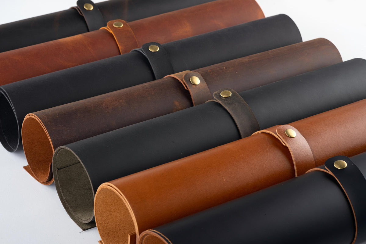 Rustic Leather Desk Pad: Handmade 1.5 mm Distressed Desk Mats – LWA Leather